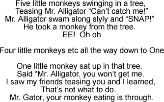 Five Monkeys Swinging In a Tree